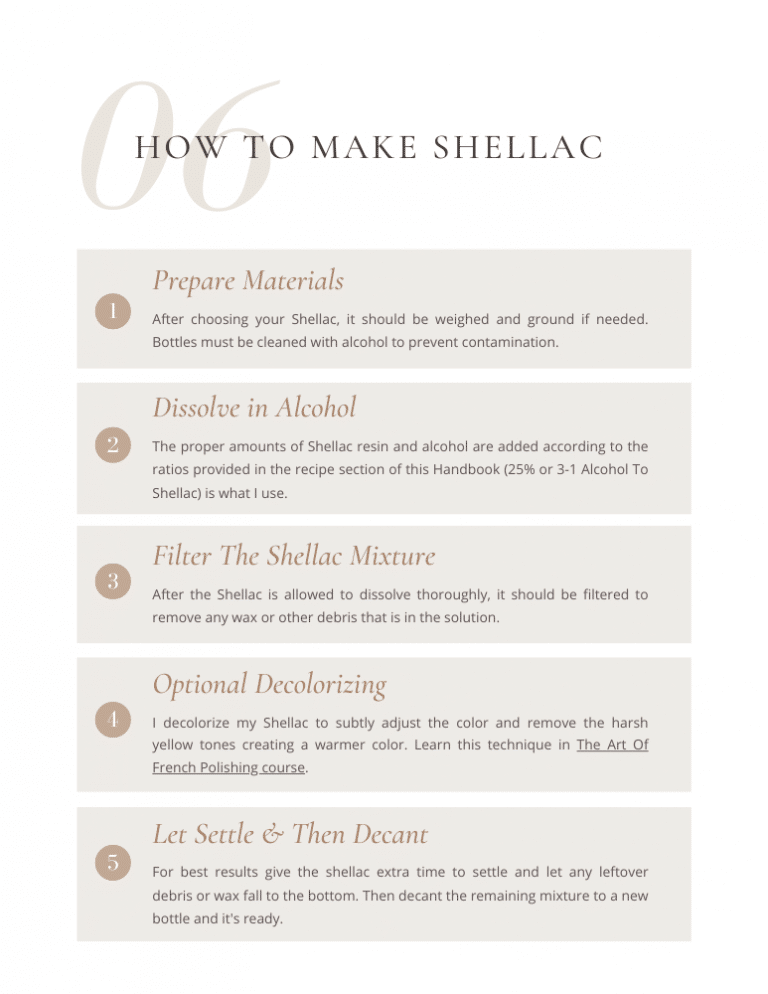 FRENCH POLISH: SHELLAC, ALCOHOL, OILS & TECHNIQUE